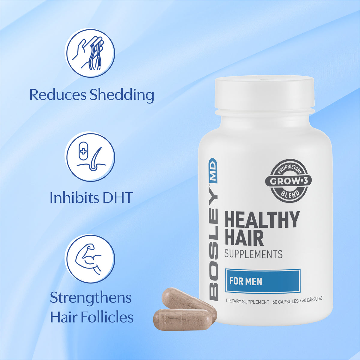 Healthy Hair Growth Capsules for Men – BosleyMD